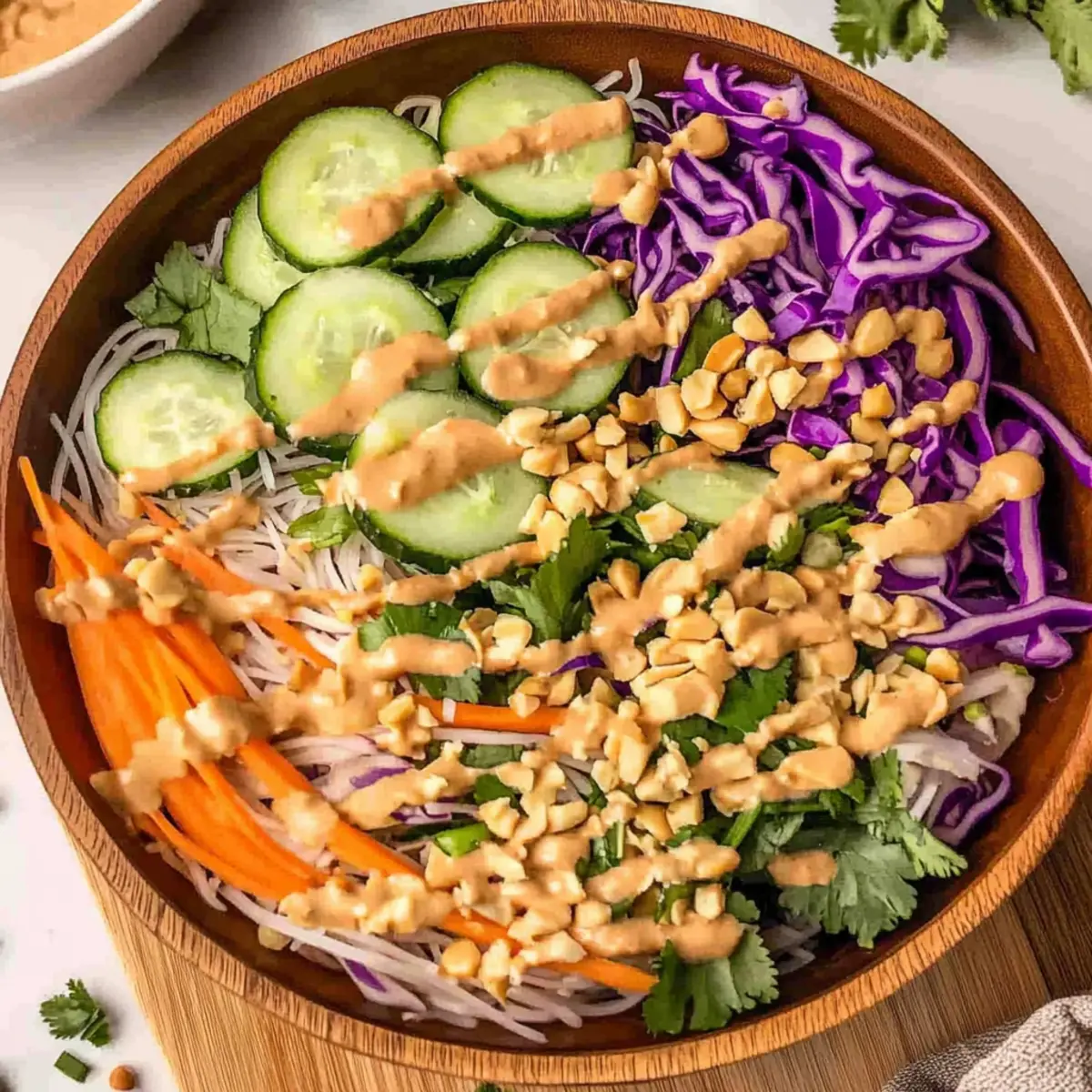 Easy Spring Roll Salad with Peanut Sauce – A Delicious Delight
